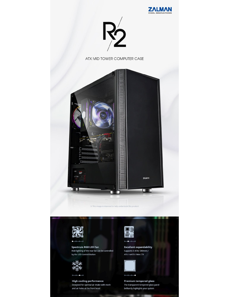 Кутия за компютър Zalman R2 BLACK