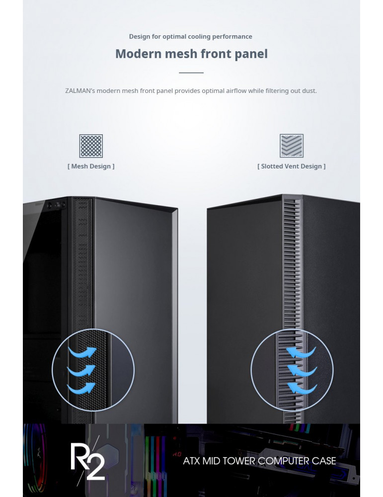 Кутия за компютър Zalman R2 BLACK