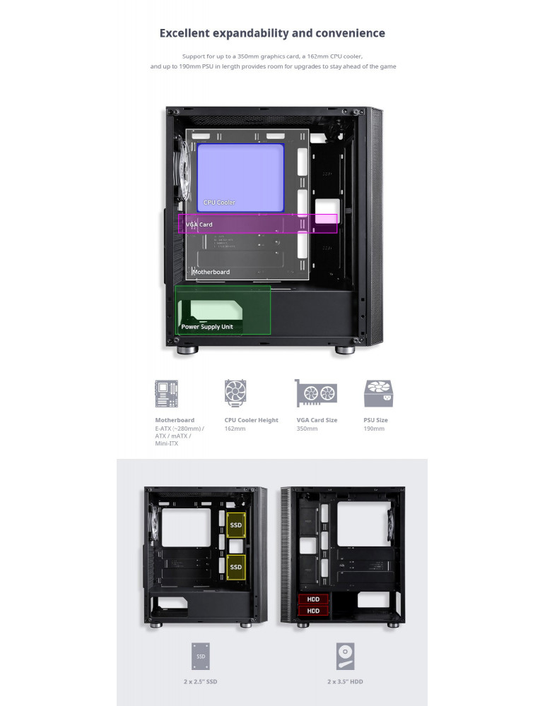 Кутия за компютър Zalman R2 BLACK