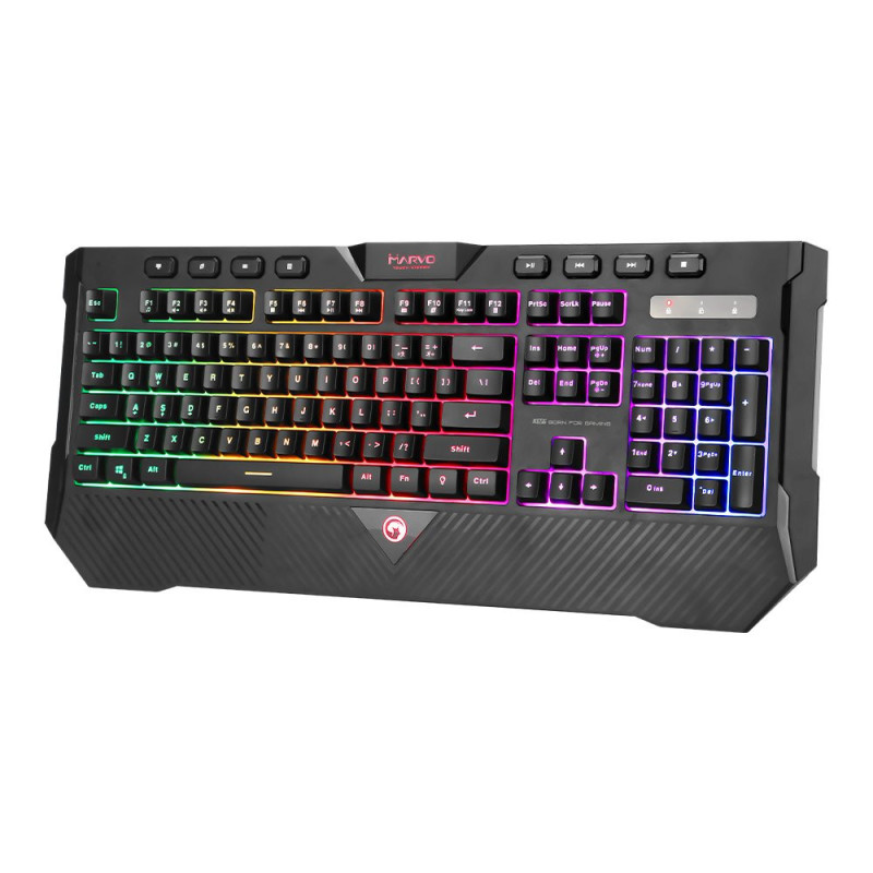Геймърска клавиатура Marvo K656 - Wrist support, 112 keys, Backlight ...