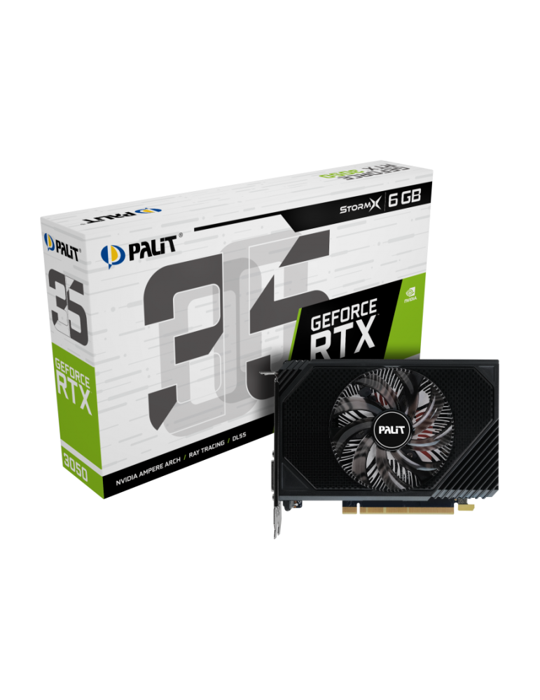 Видео карта Palit GeForce Nvidia RTX 3050 STORMX 6GB GD6, 96bit ...