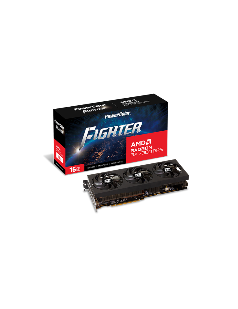 Видео карта Powercolor AMD RADEON Fighter RX 7900 GRE 16GB GDDR6 - PC ...