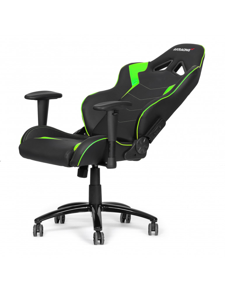 Геймърски стол AKRACING Octane черен с зелени елементи