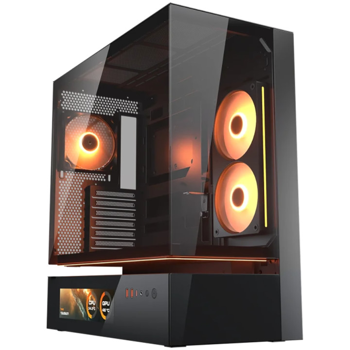 Кутия за компютър Cougar CFV235 Vision, Mid Tower, Black - CGR-2DA4B-V