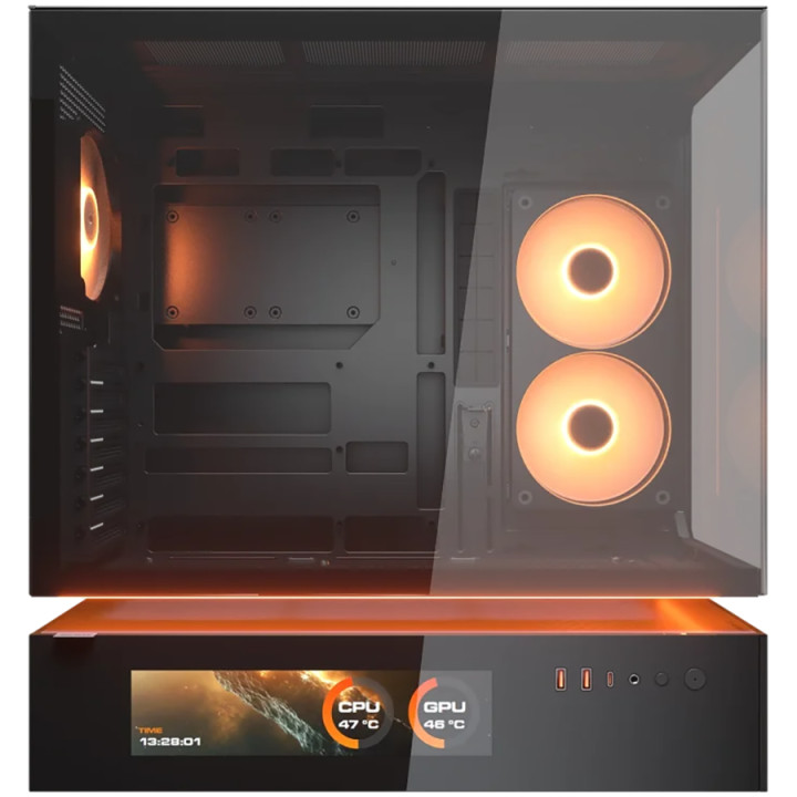 Кутия за компютър Cougar CFV235 Vision, Mid Tower, Black - CGR-2DA4B-V