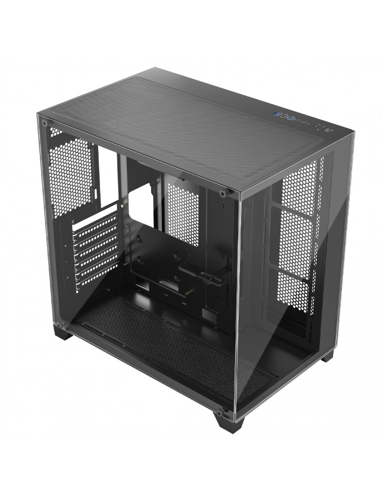 Кутия за компютър 1stPlayer MEGAVIEW MV8 Black, ATX - MV8-TP-BK