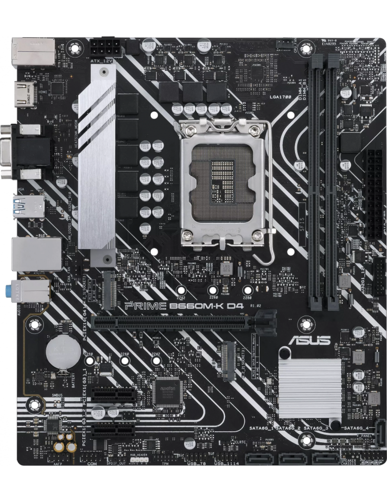 Дънна платка Asus Prime B660m K D4 Lga1700 Matx 2x Ddr4 2x M 2