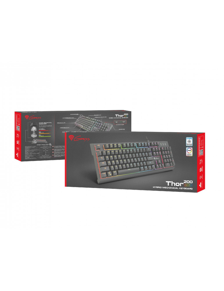 Геймърска хибридна клавиатура Genesis THOR 200 RGB Hybrid switches ...