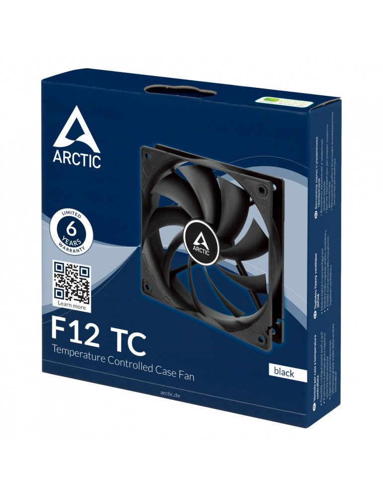 Вентилатор Arctic Fan F12 TC (black) 120mm - ACFAN00199A