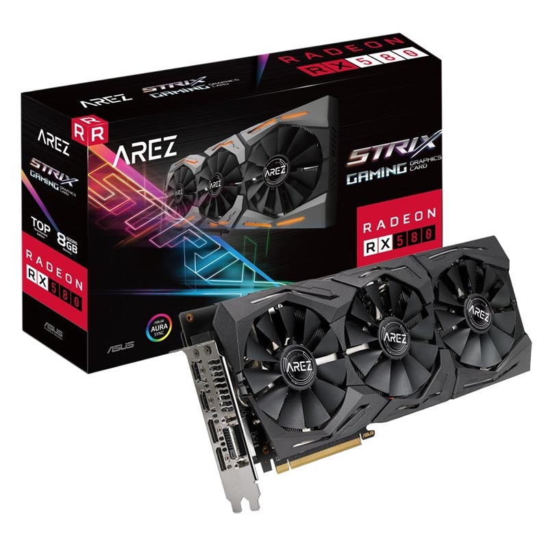 Видео карта Asus AREZ Strix Radeon RX 580 TOP edition 8GB, AREZ-STRIX ...